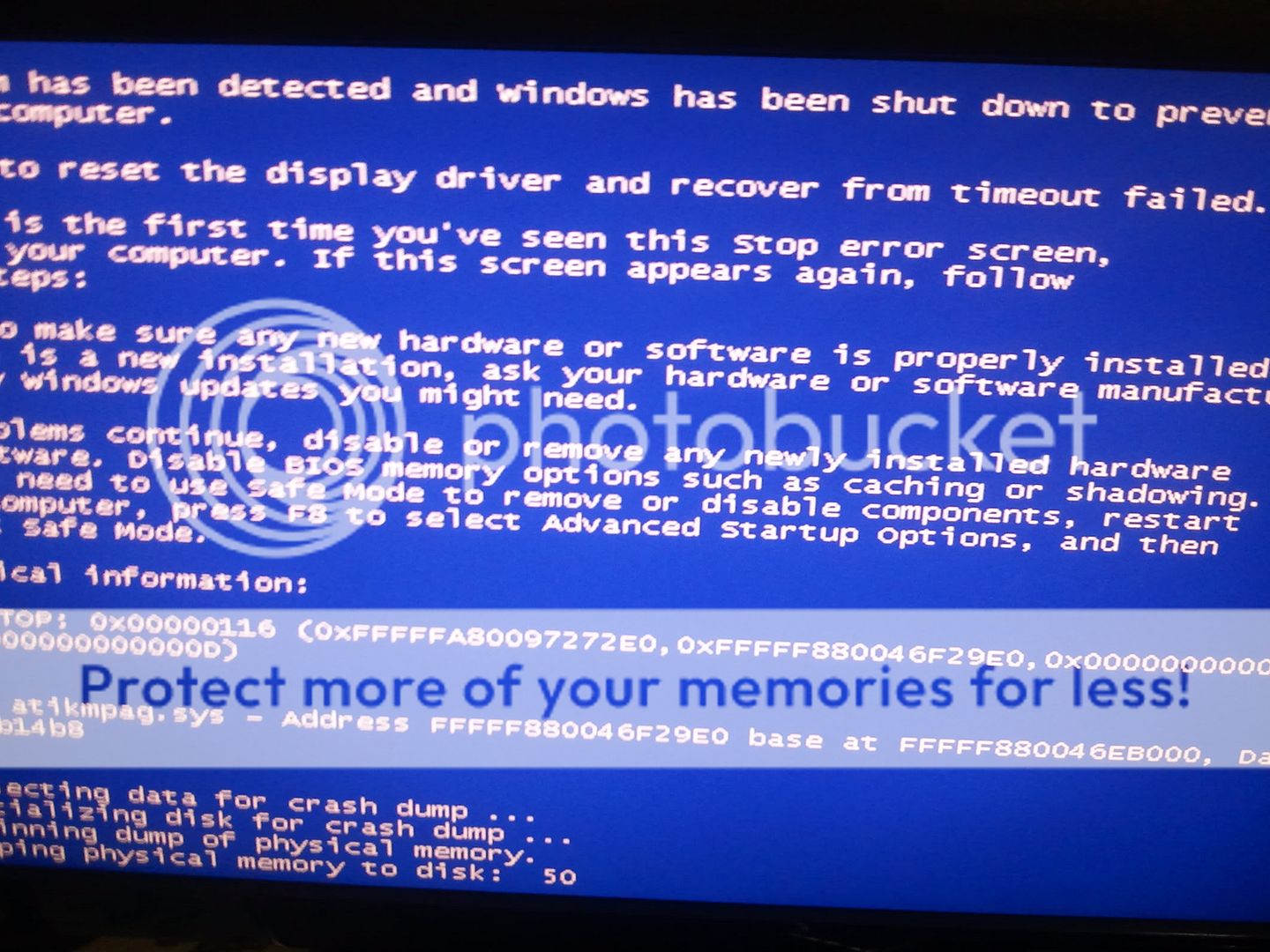 ATI driver keep crashing & blue screen